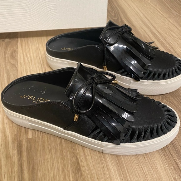 J/SLIDES | Shoes | Jslides Black Nyc Andie Leather Mule Slides Size 65 ...